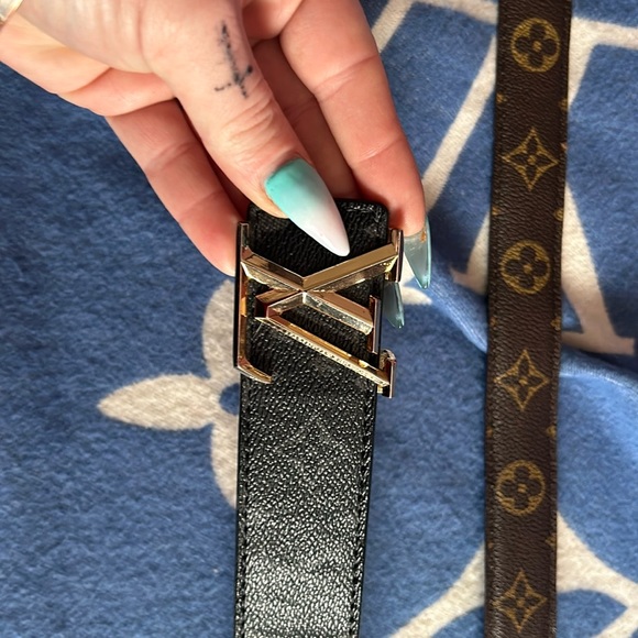 Louis Vuitton | Accessories | Black Authentic Louis Vuitton Belt Gently ...